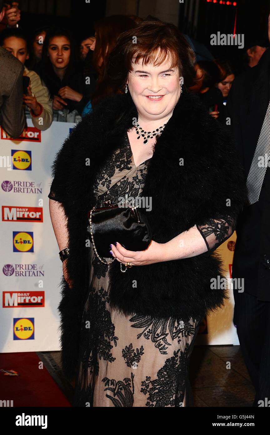 Susan Boyle at the 2012 Pride of Britain awards at Grosvenor House ...