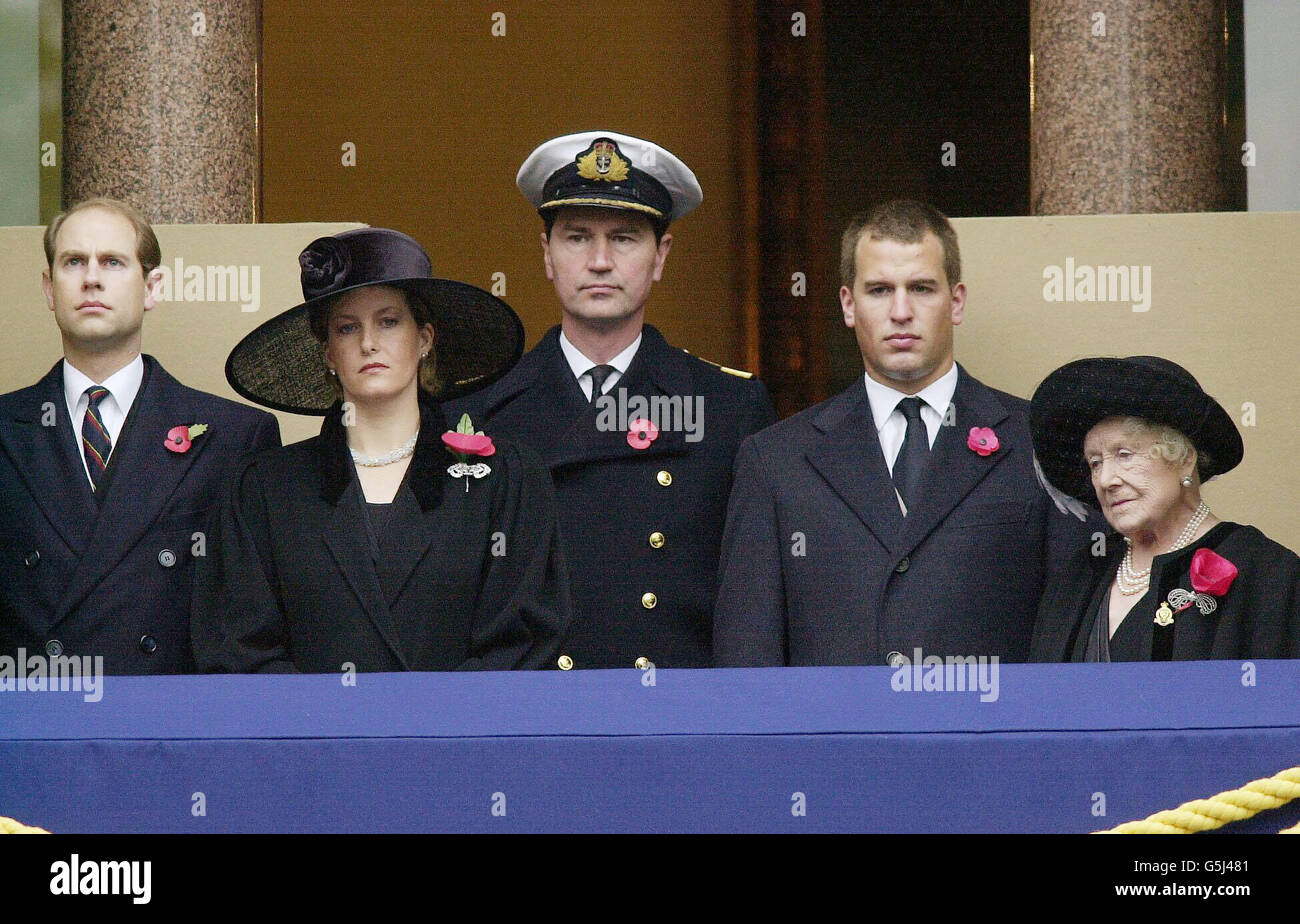 From left - the Earl of Wessex, the Countess of Wessex, Commander Tim ...