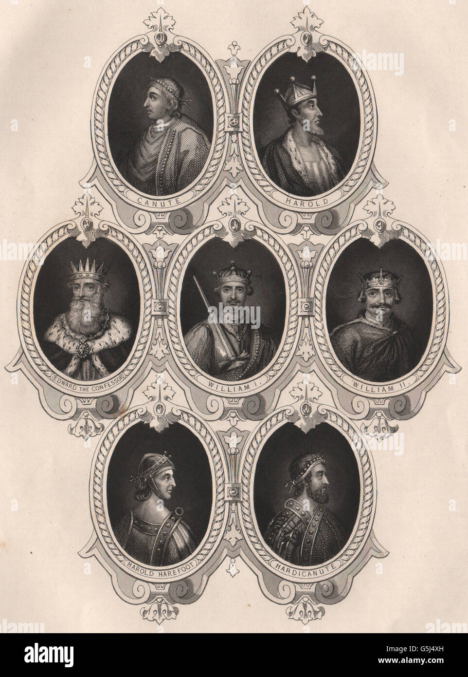 ENGLISH KINGS: Canute Edward Confessor William Harold Harefoot ...