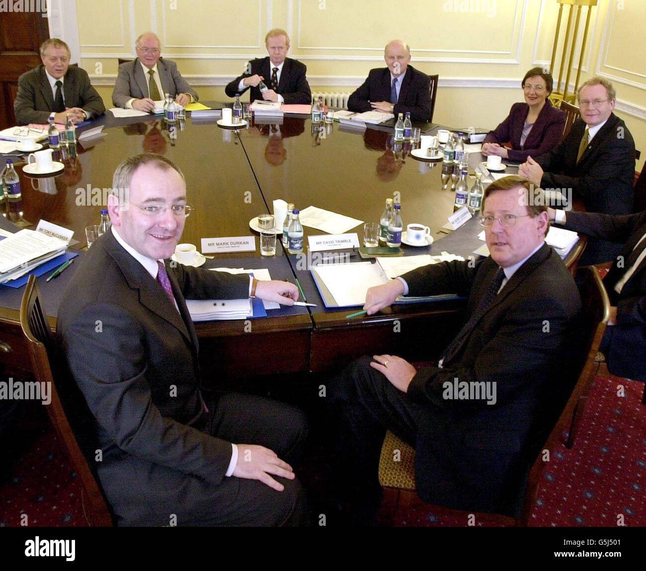 Members of the Northern Ireland Executive sit down for the first time ...