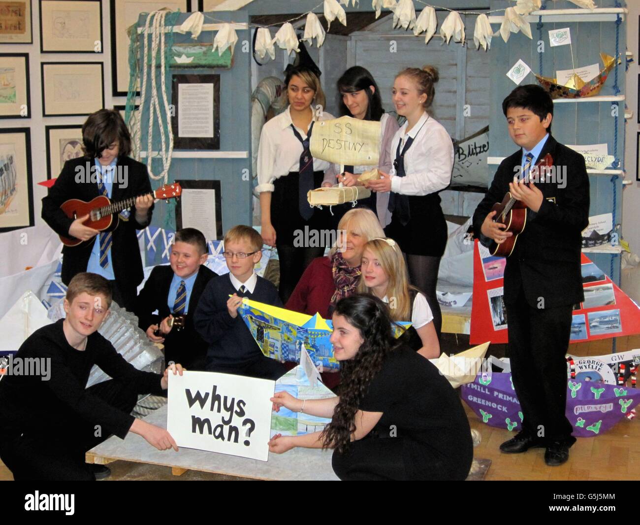 George Wyllie exhibition Stock Photo - Alamy