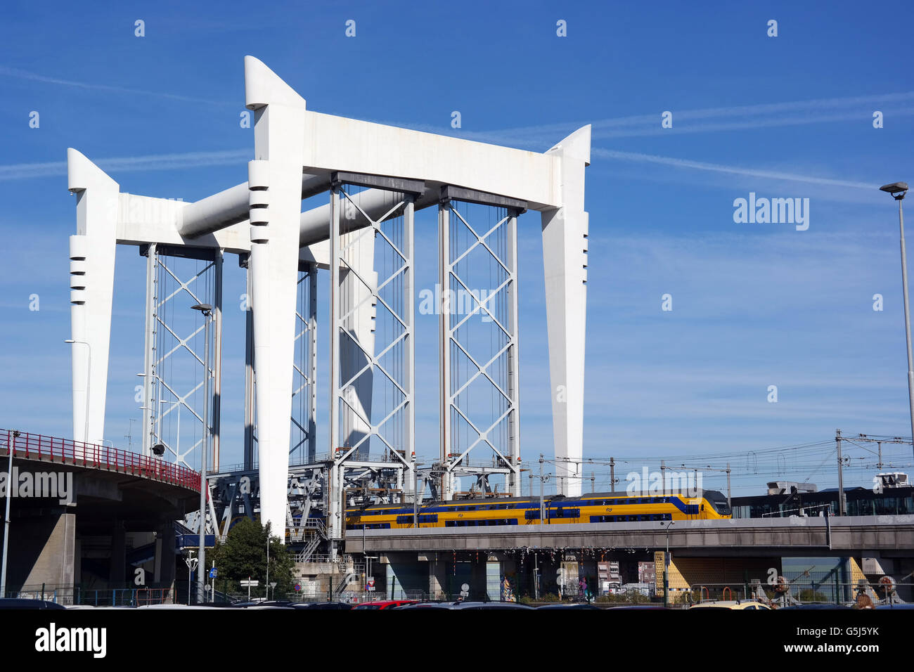 Spoorbrug railway bridge over Oude Maas river Dordrecht Stock Photo - Alamy