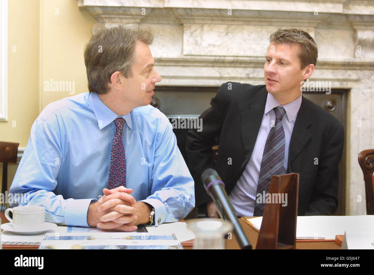 Politics sportsman talking tony blair steve cram hi-res stock ...