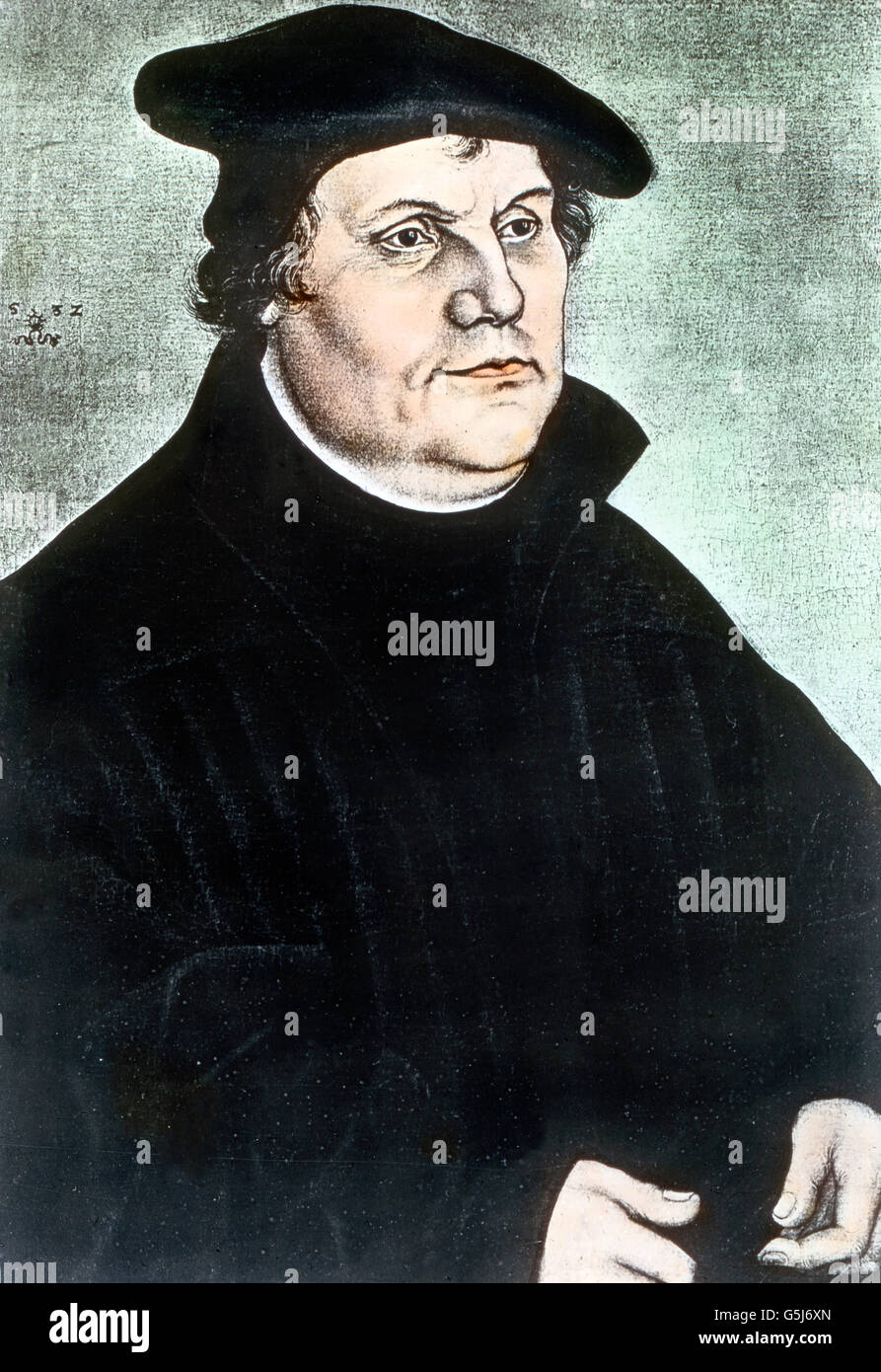 Der deutsche Reformator Martin Luther. German religious reformer Martin ...