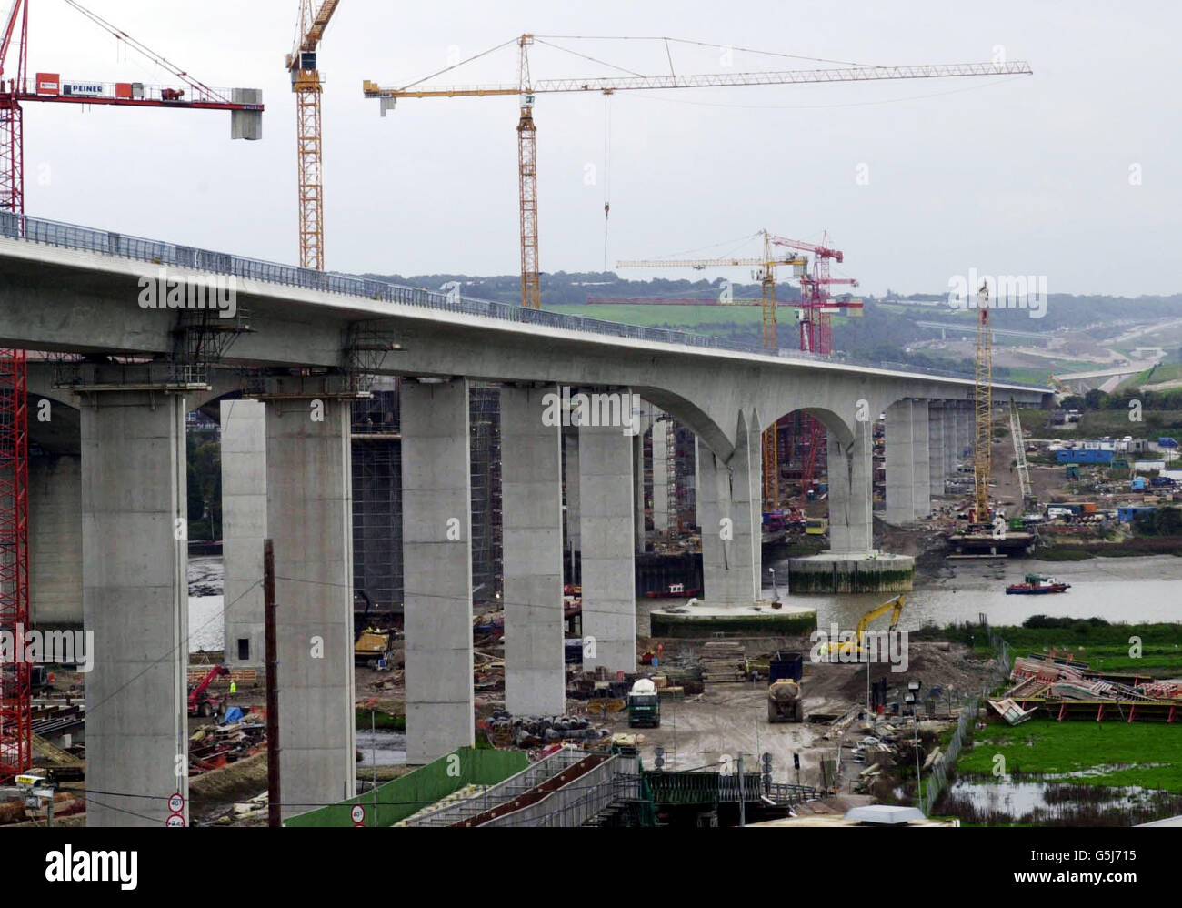 The new Medway Viaduct which will carry the high speed Channel Tunnel ...