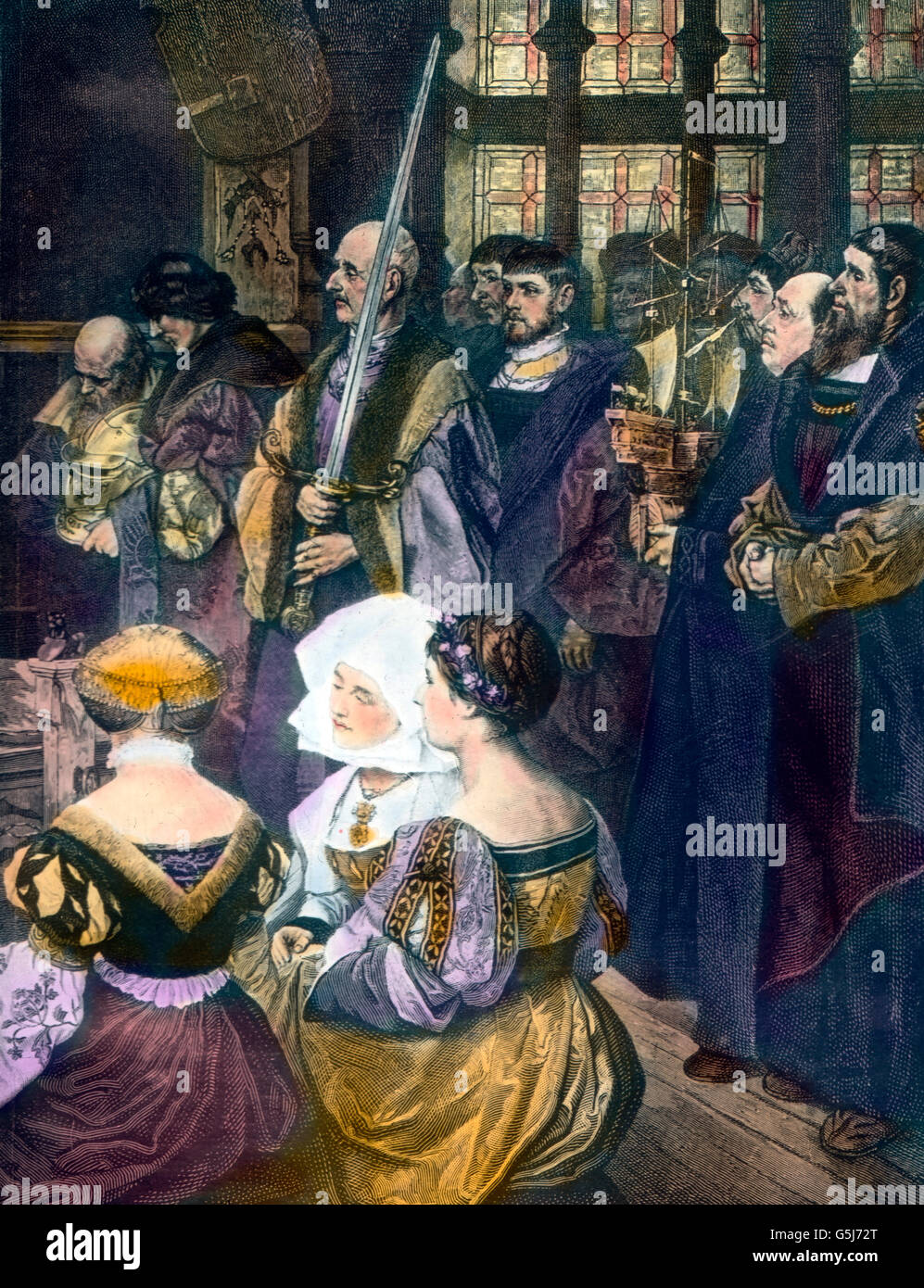 Bei Hofe. At the royal court Stock Photo - Alamy