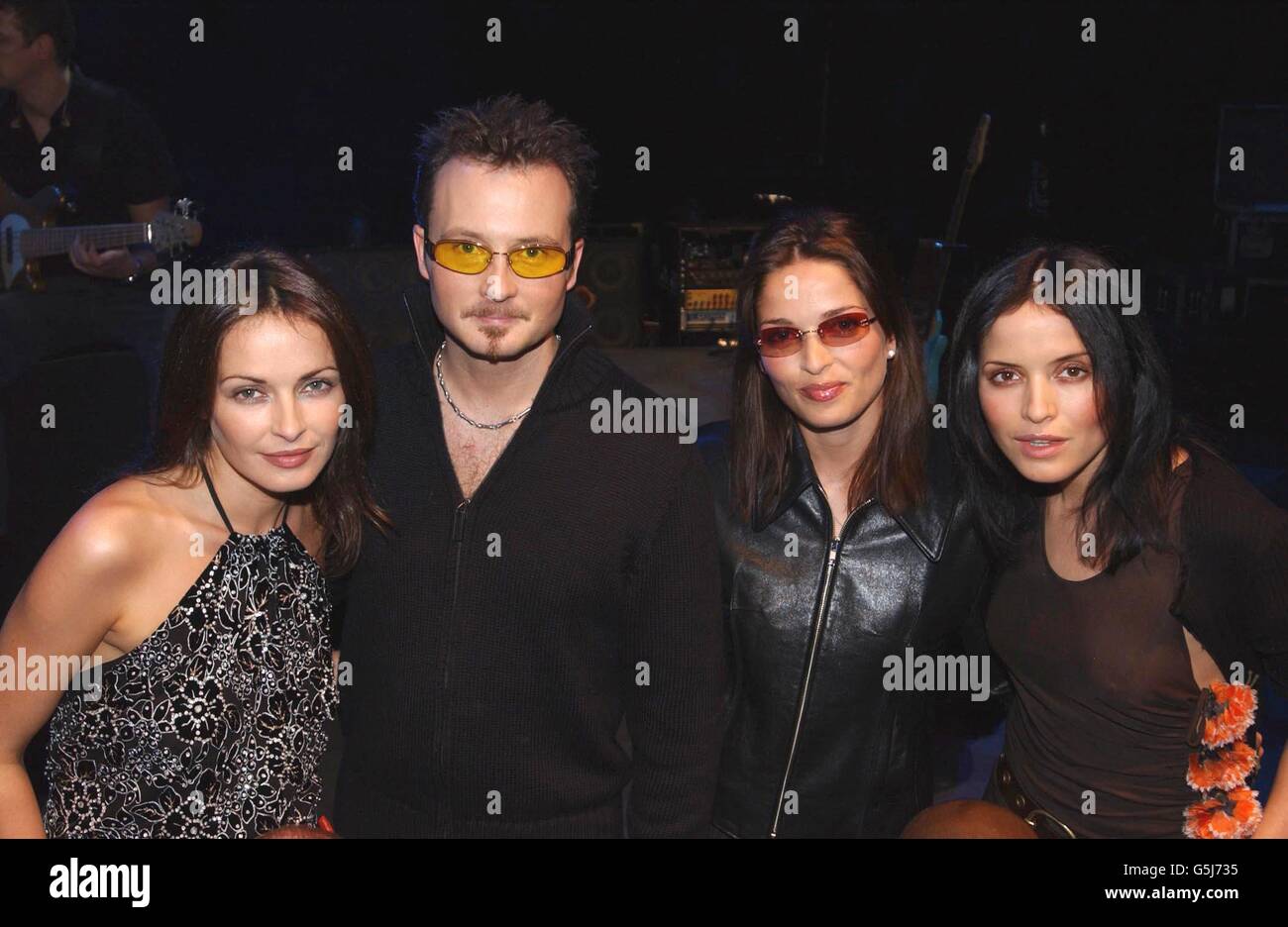 Irish pop group The Corrs, from left to right; Sharon, Jim, Caroline ...