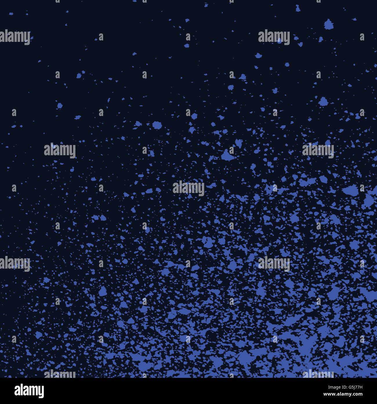 Colorful acrylic paint blue splatter on black background. Neon spray ...