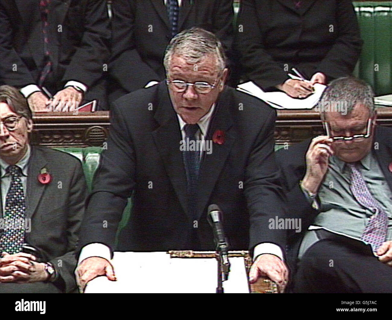 Videograbbed image of Armed Forces Minister Adam Ingram making a ...