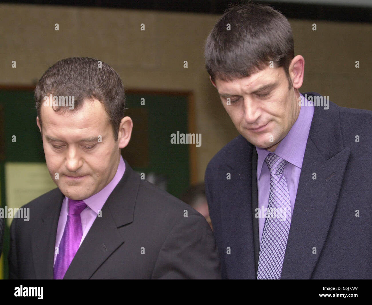 UK Paul Burrell leaving magistrates court with brother Stock Photo - Alamy