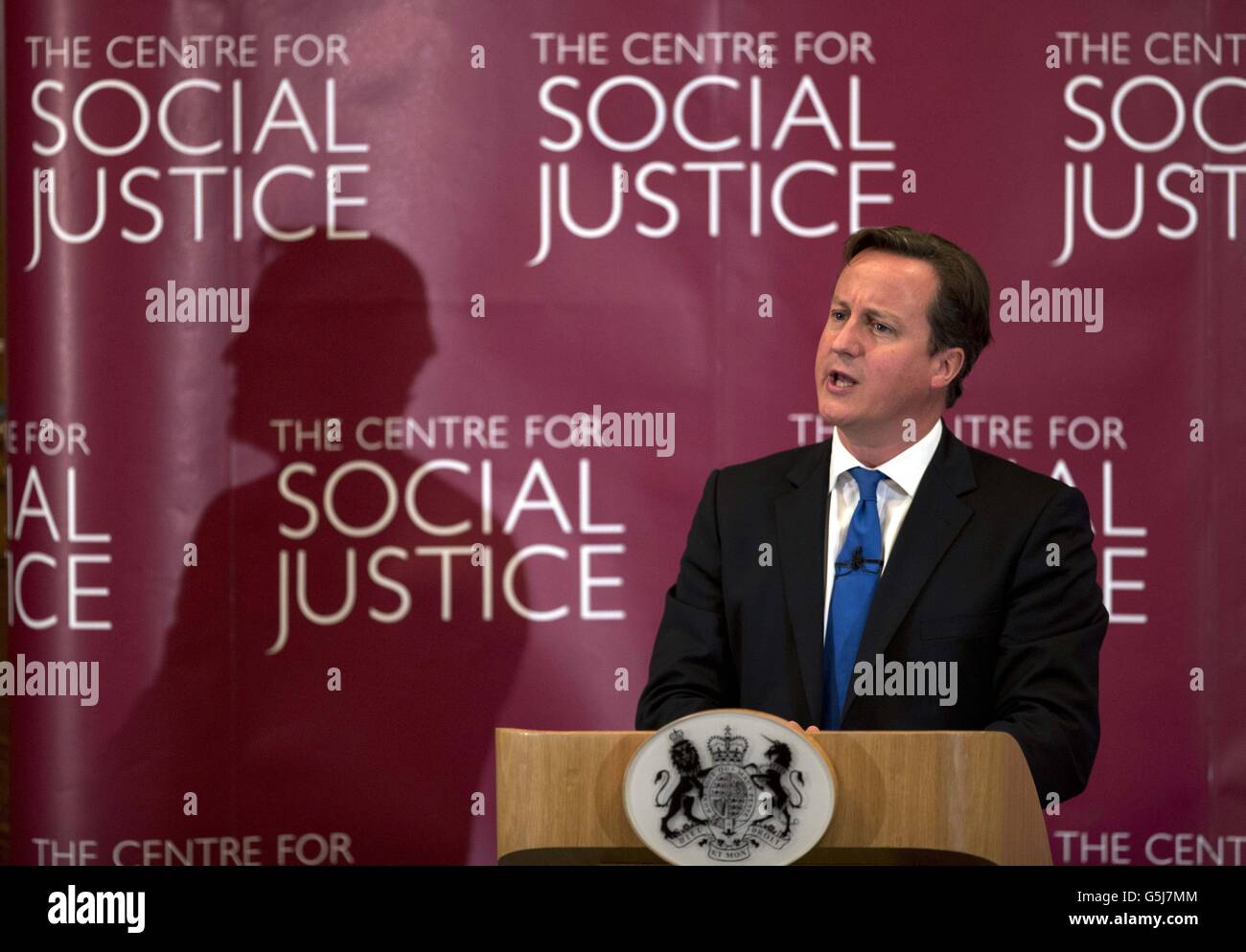 David Cameron Criminal Justice speech Stock Photo - Alamy