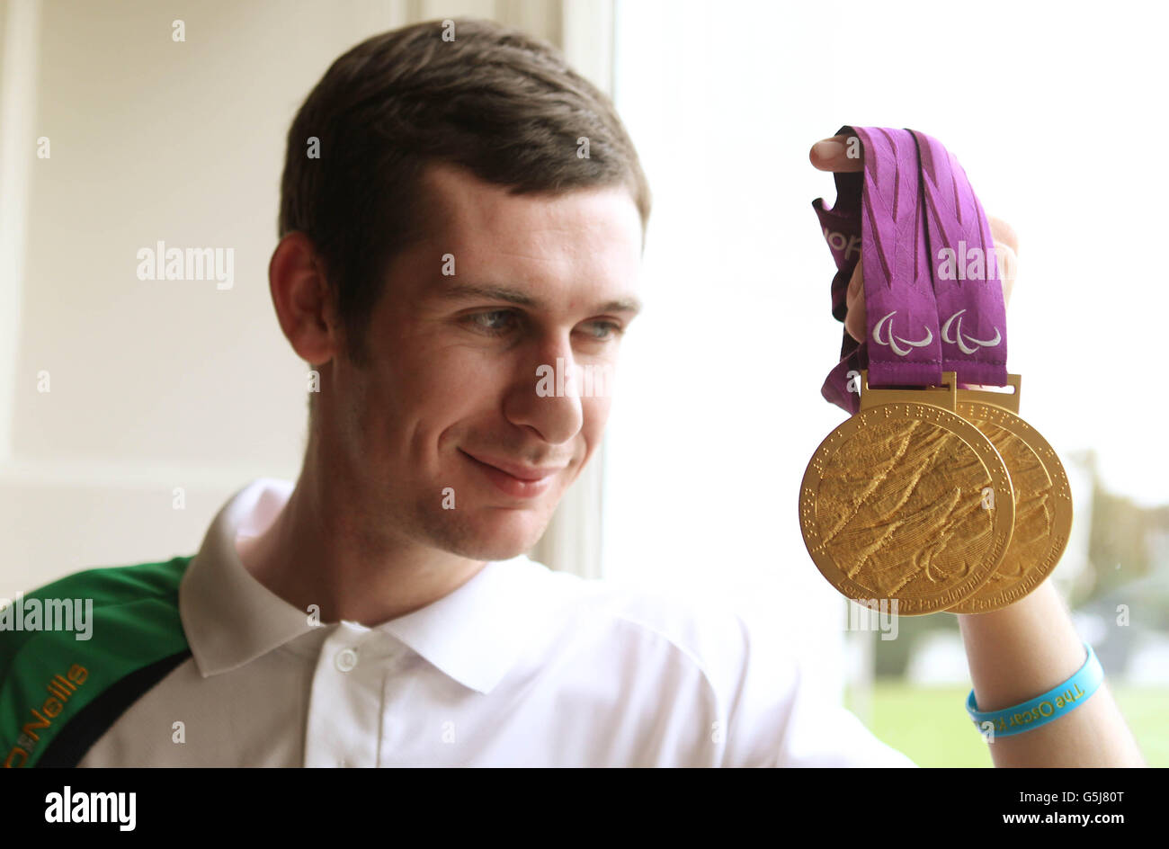 Double gold medal winning paralympic athlete Michael McKillop during a ...