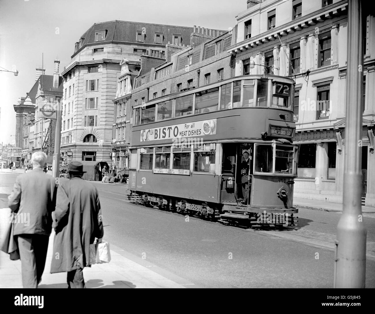 1952: one of the last london trams seen on westminster bridge road. hi ...