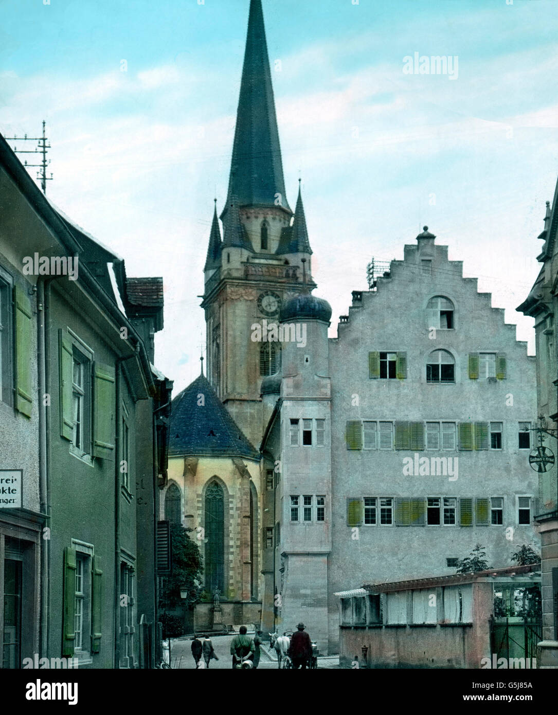 Blick in den Ortskern von Radolfzell mit dem Münster unserer lieben ...