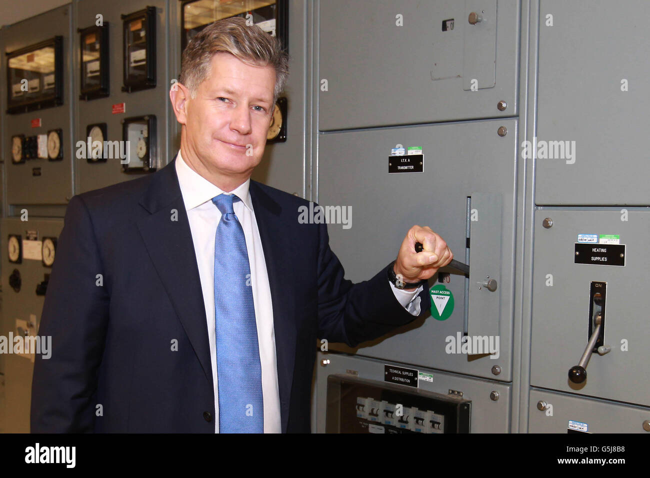 John Cresswell, CEO at Arqiva, hits the button to switch off the ...