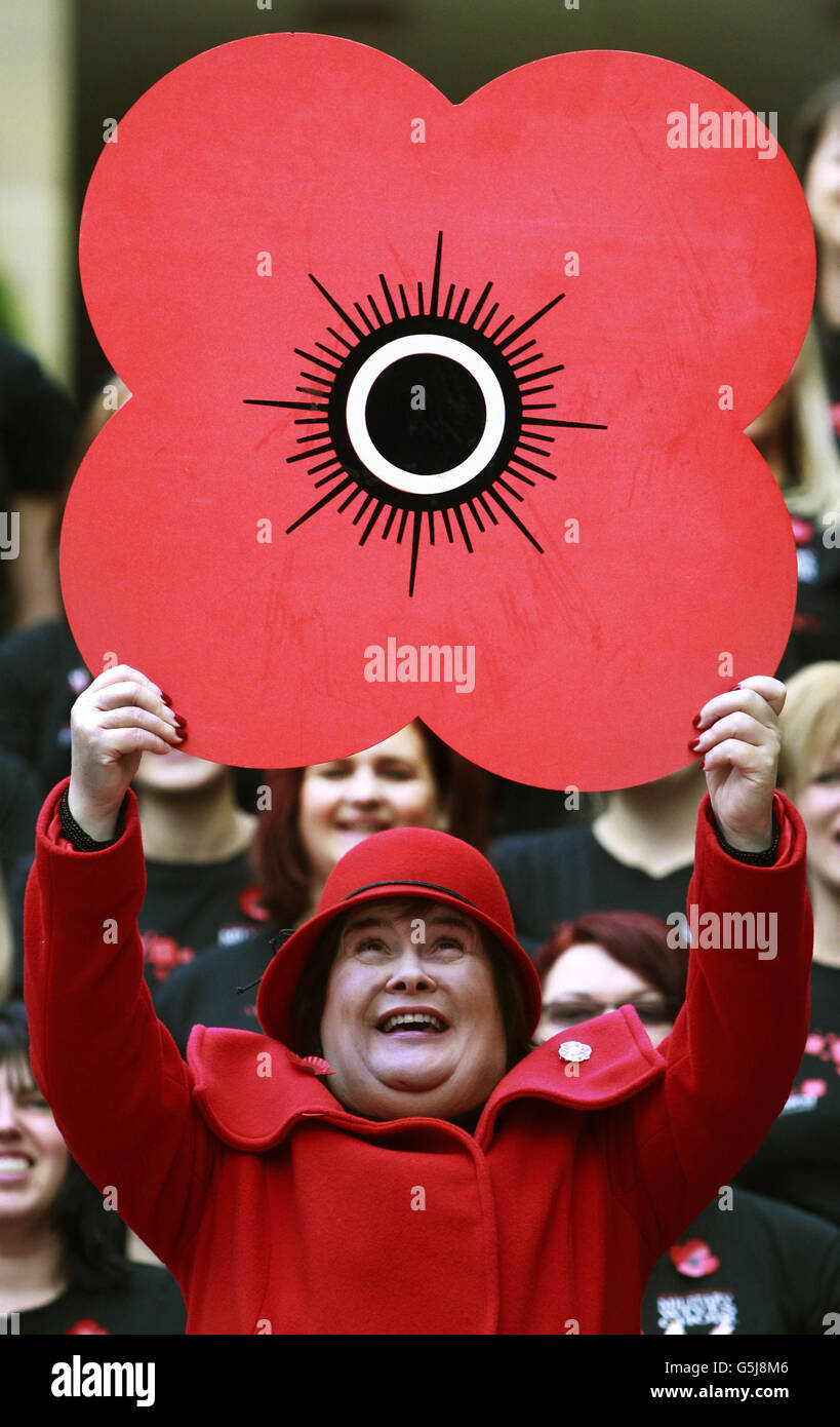 Singer Susan Boyle is pictured during the launch of Poppyscotland ...