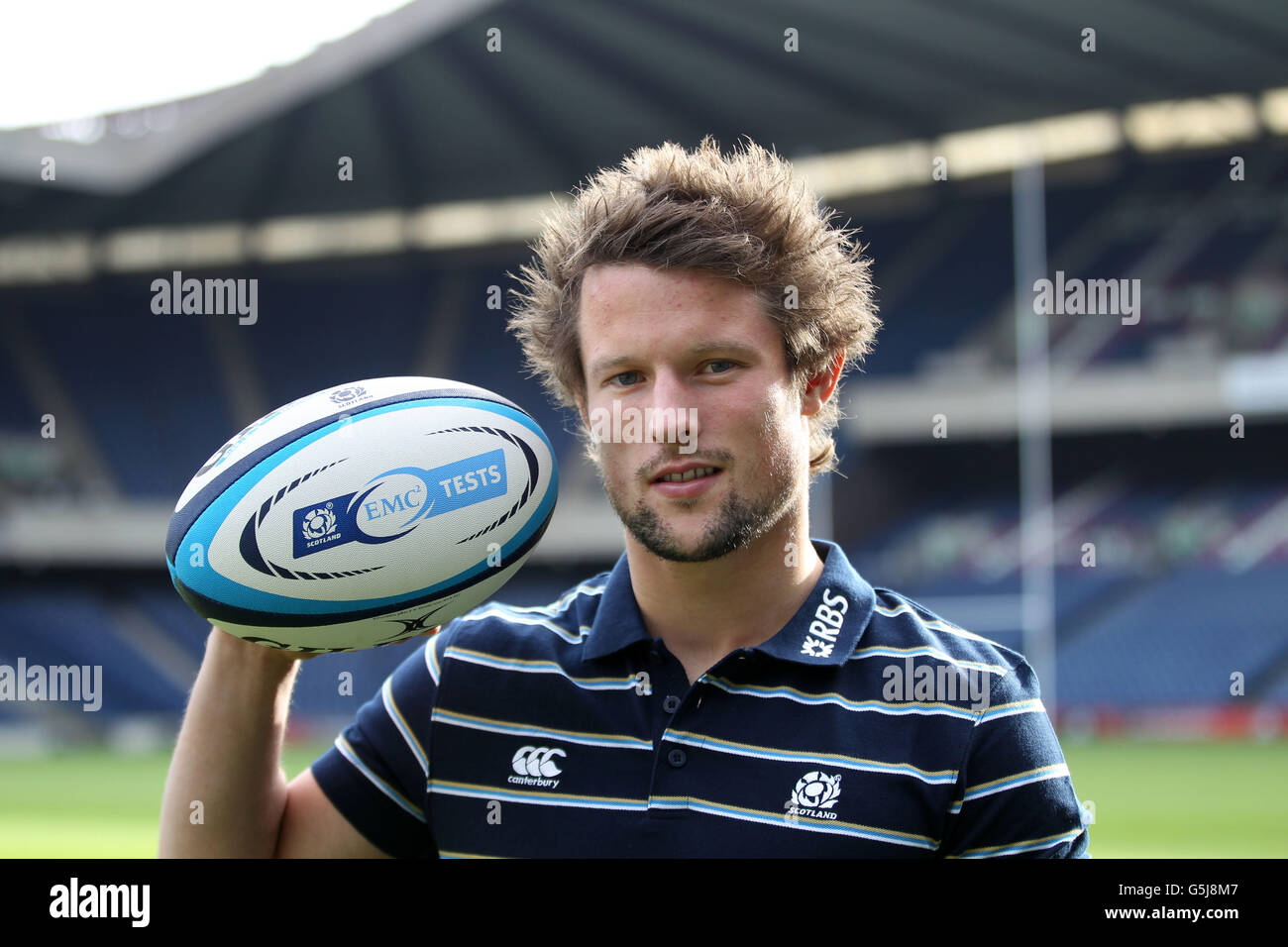 Scotland's Peter Horne during a photo call following the team ...