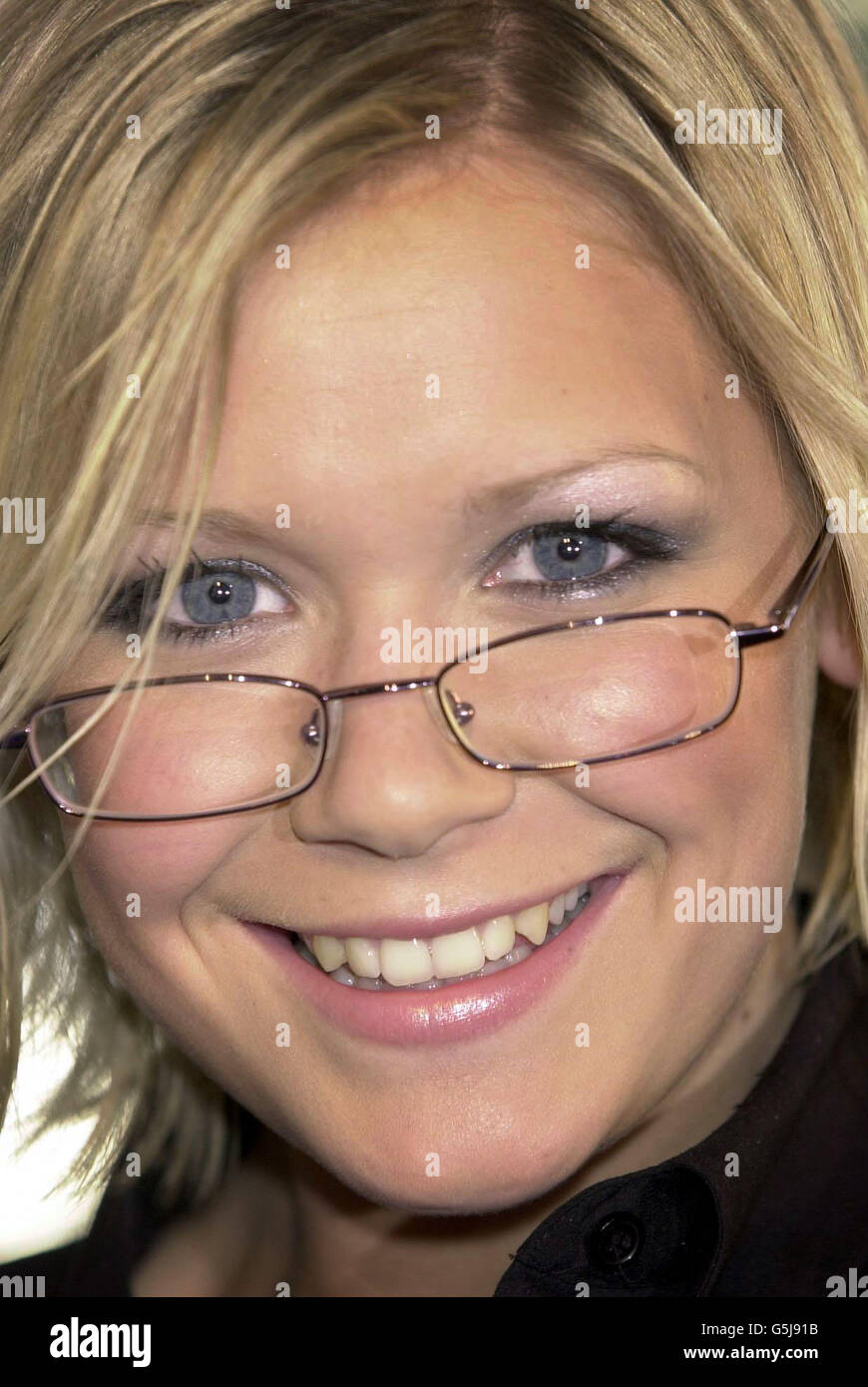 Suzanne Shaw from the pop group Hear'Say wears her specs with pride ...