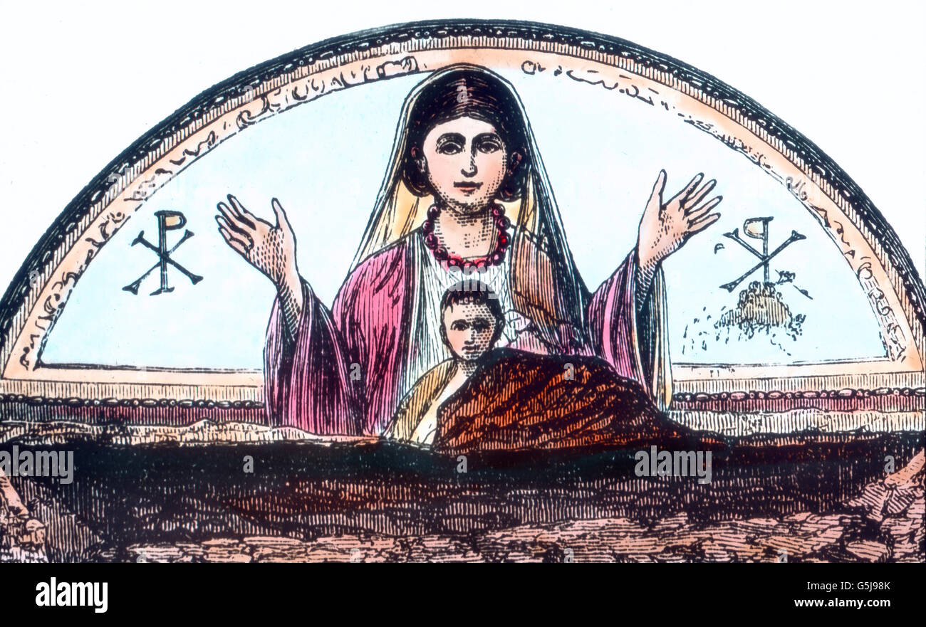 Maria mit dem Kinde. Maria with the child Stock Photo - Alamy