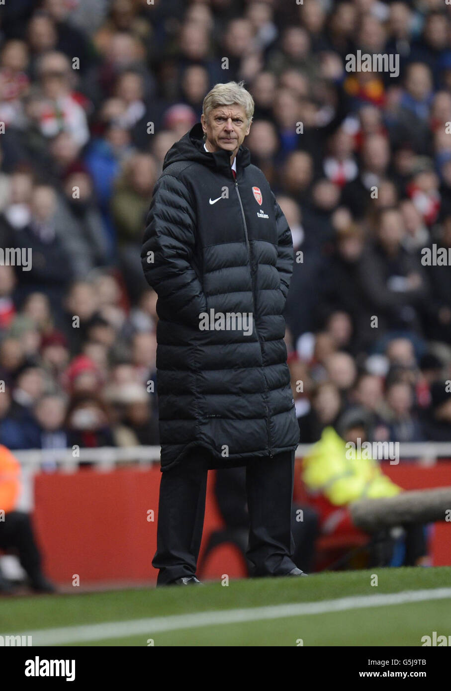 Arsenal manager Arsene Wenger during the Barclays Premier League match ...