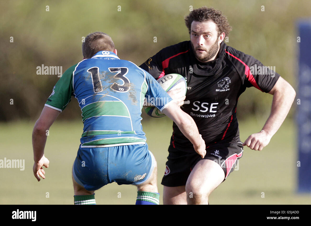 Rugby union clubhouse opening biggar rugby football club hi-res stock ...