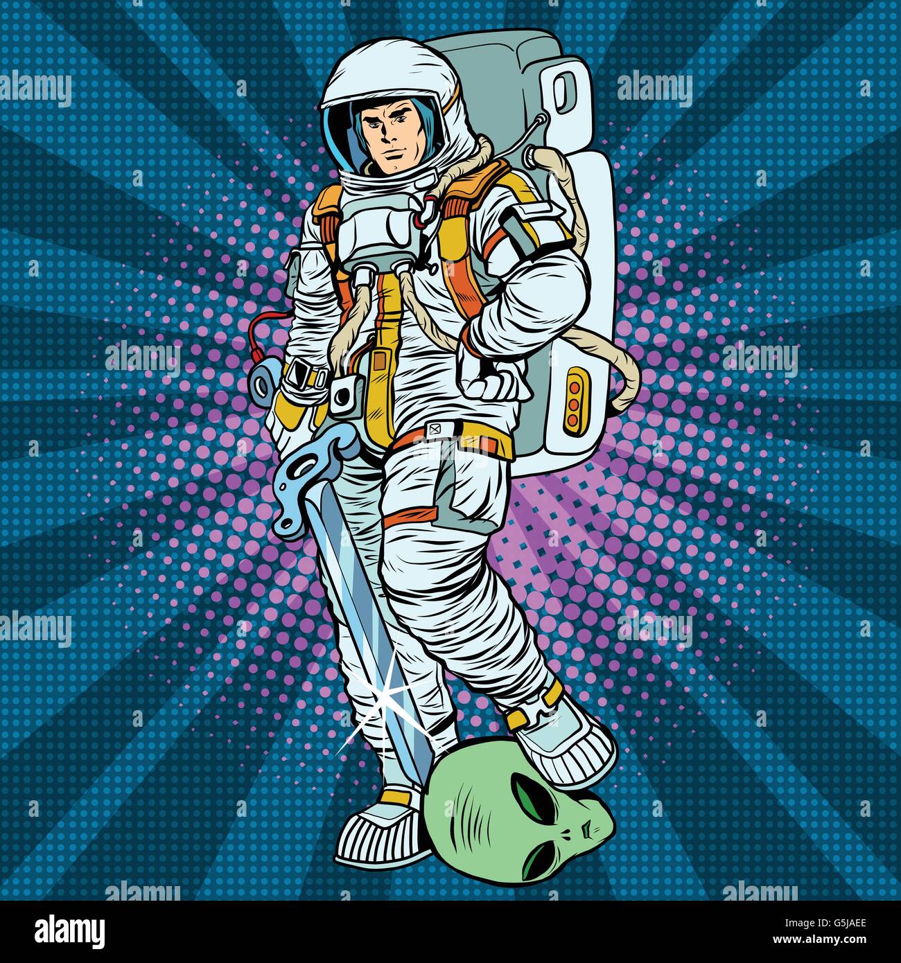 Alien space outer retro hi-res stock photography and images - Alamy
