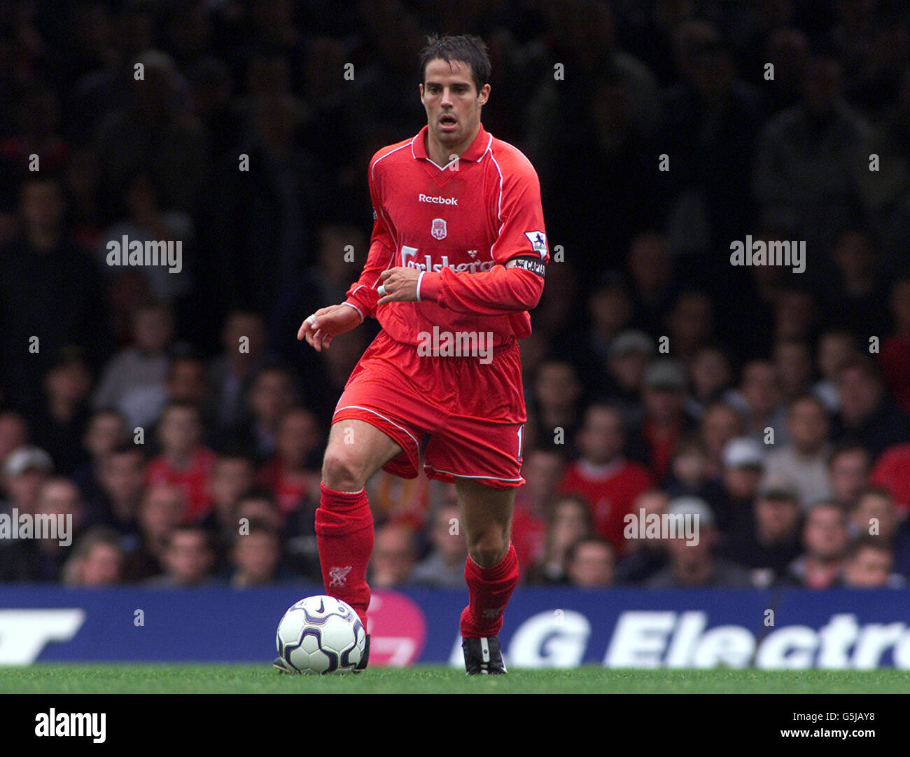 Jamie Redknapp of Liverpool, during the F.A. Barclaycard Premiership ...