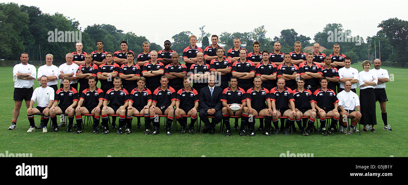 Saracens Rugby photocall 2001-2002-The Saracens Team Photo Tom Hevezi ...