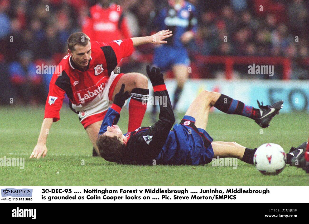 30-DEC-95. Nottingham Forest v Middlesbrough. Juninho, Middlesbrough is ...