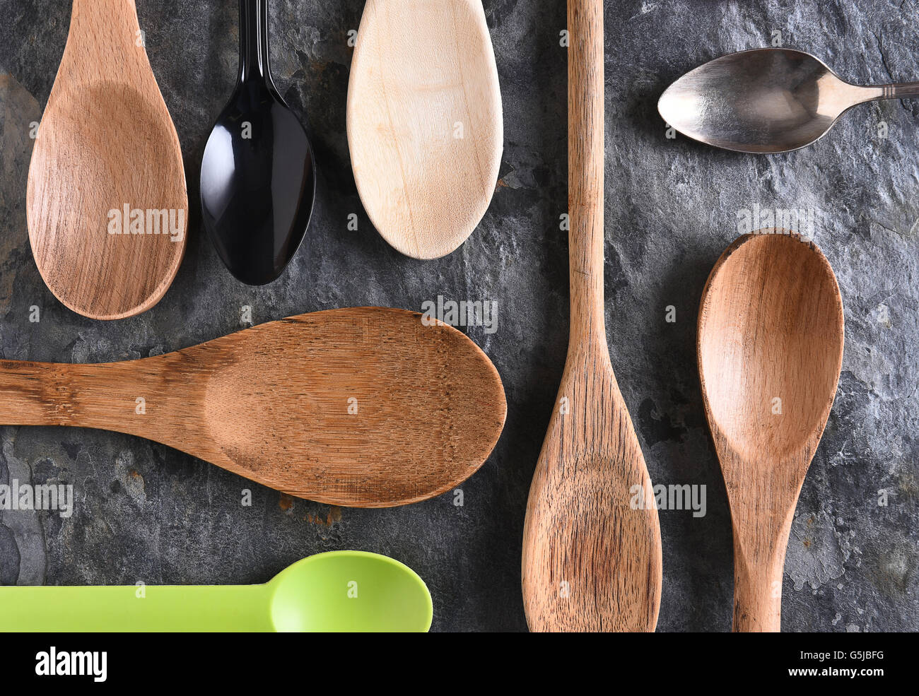Spoons metal plastic wood hi-res stock photography and images - Alamy