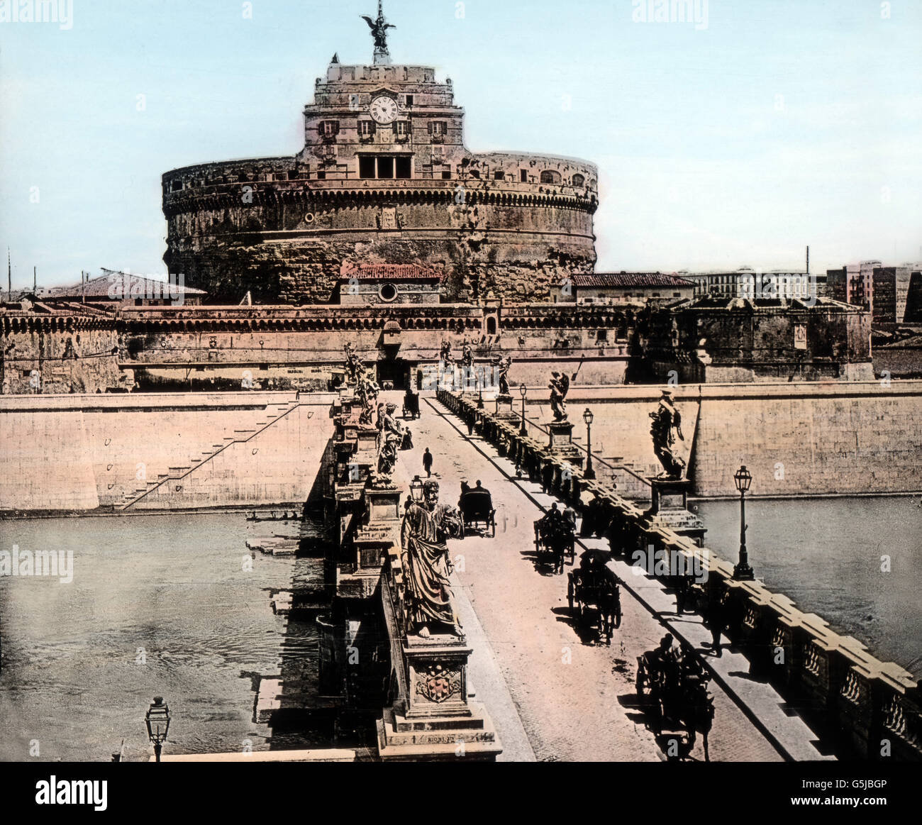 Die Engelsburg in Rom, Italien 1920er Jahre. Castel Sant Angelo at Rome ...
