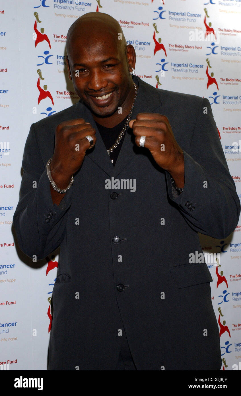 Celebrity 1 2 half length smiling charity sport boxing julius francis ...