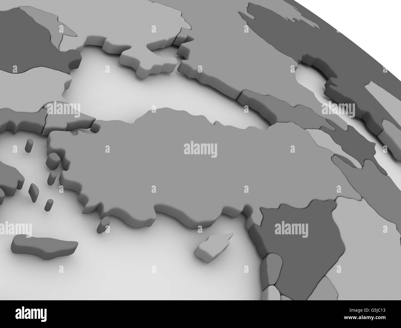 Map Of Turkey Black and White Stock Photos & Images - Alamy
