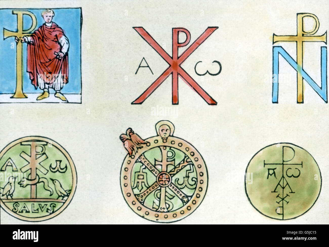 Kreuzeichen des Kaisers Konstantin. Sign with theChristian cross of ...