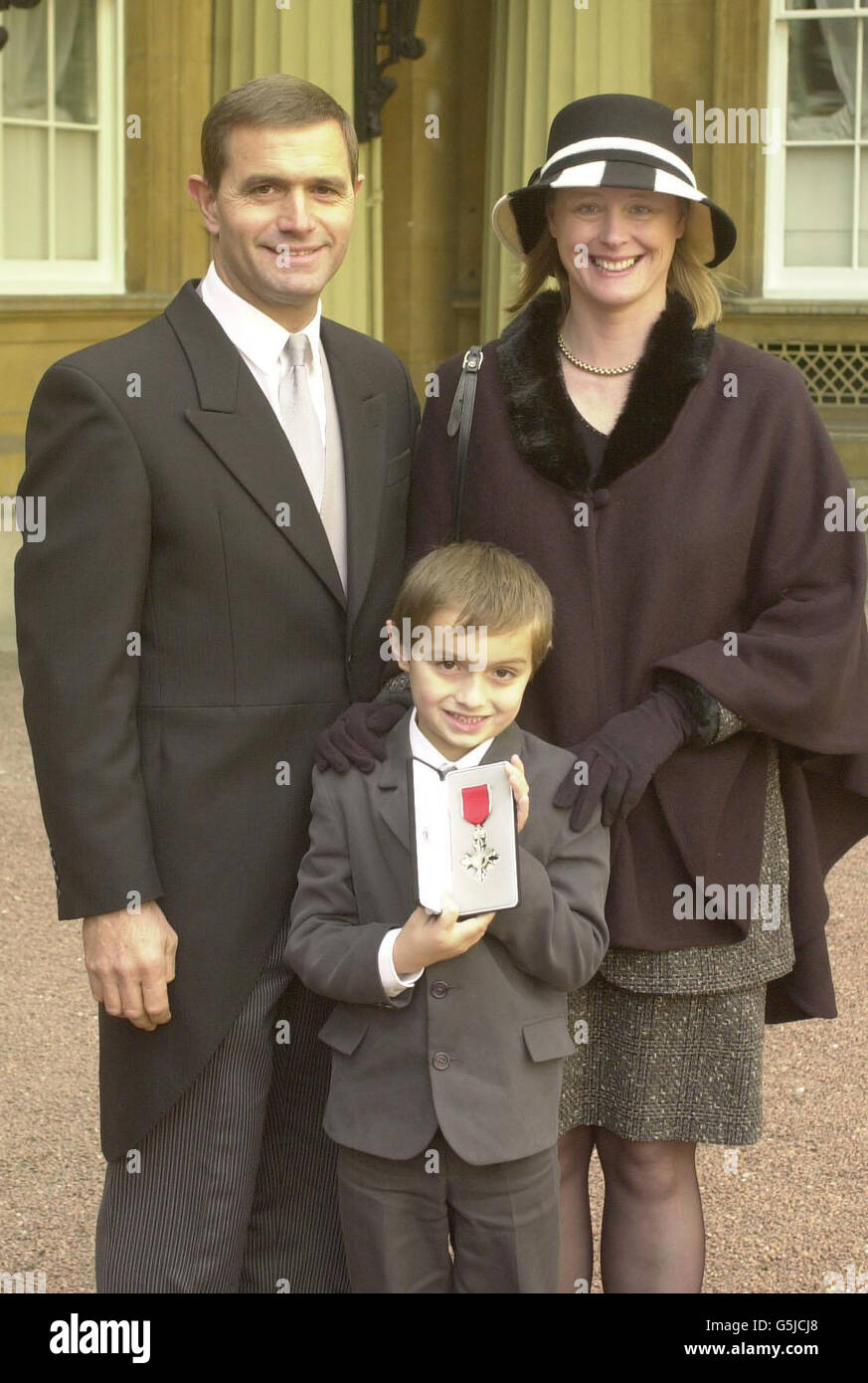 Lifeboatman Lawrence Grove, from Swansea, with wife Linda and son Tom ...
