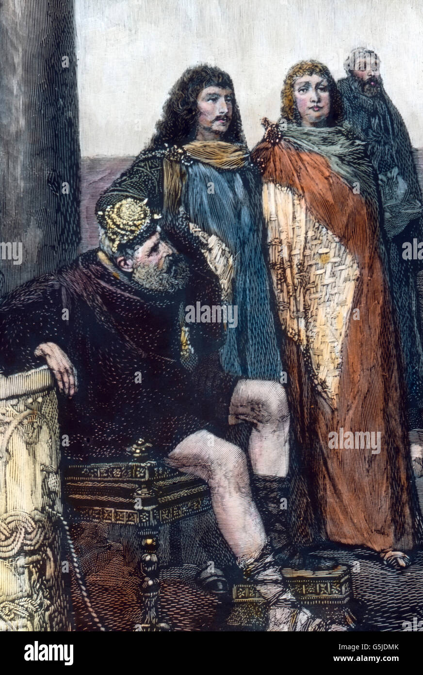 Germanenfürst im 13. Jahrhundert. Germanic leader in the 13th century ...