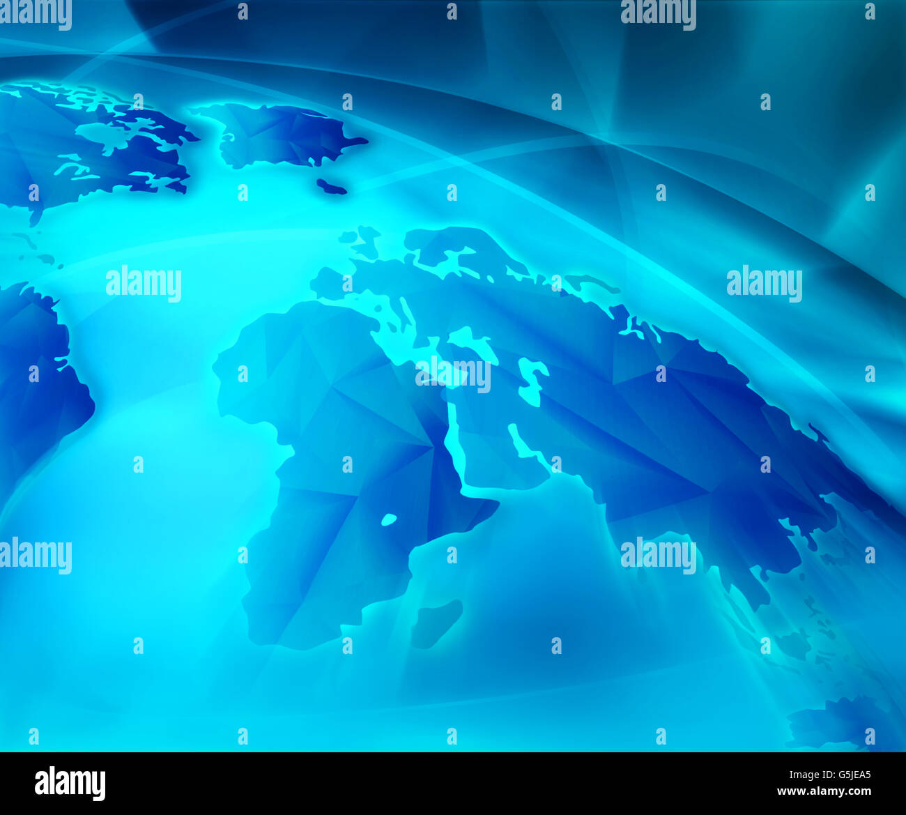 Abstract Futuristic Modern Blue With Map Background Stock Photo - Alamy