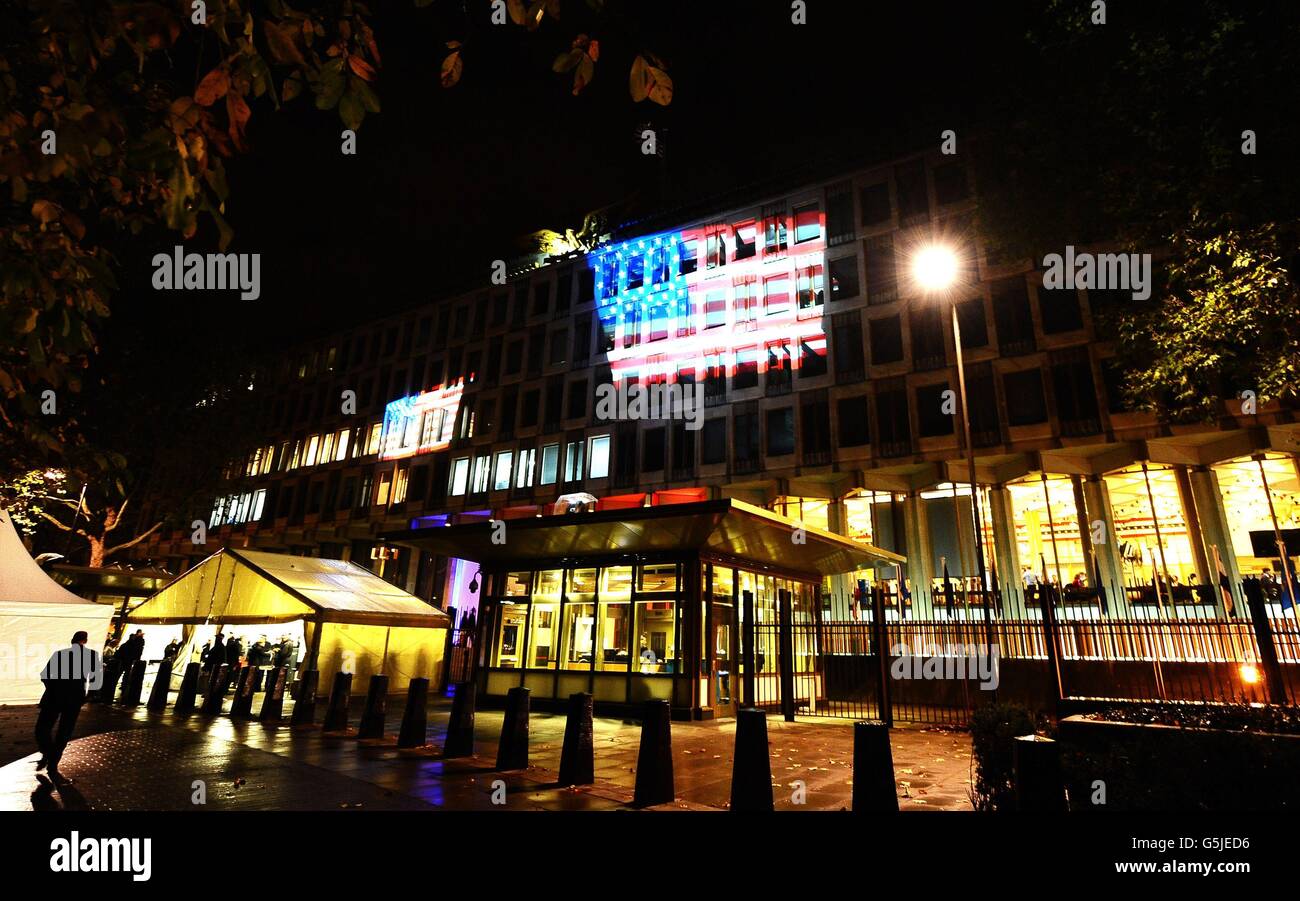 Guests arrive at the US Embassy Election Night Party in London Stock ...