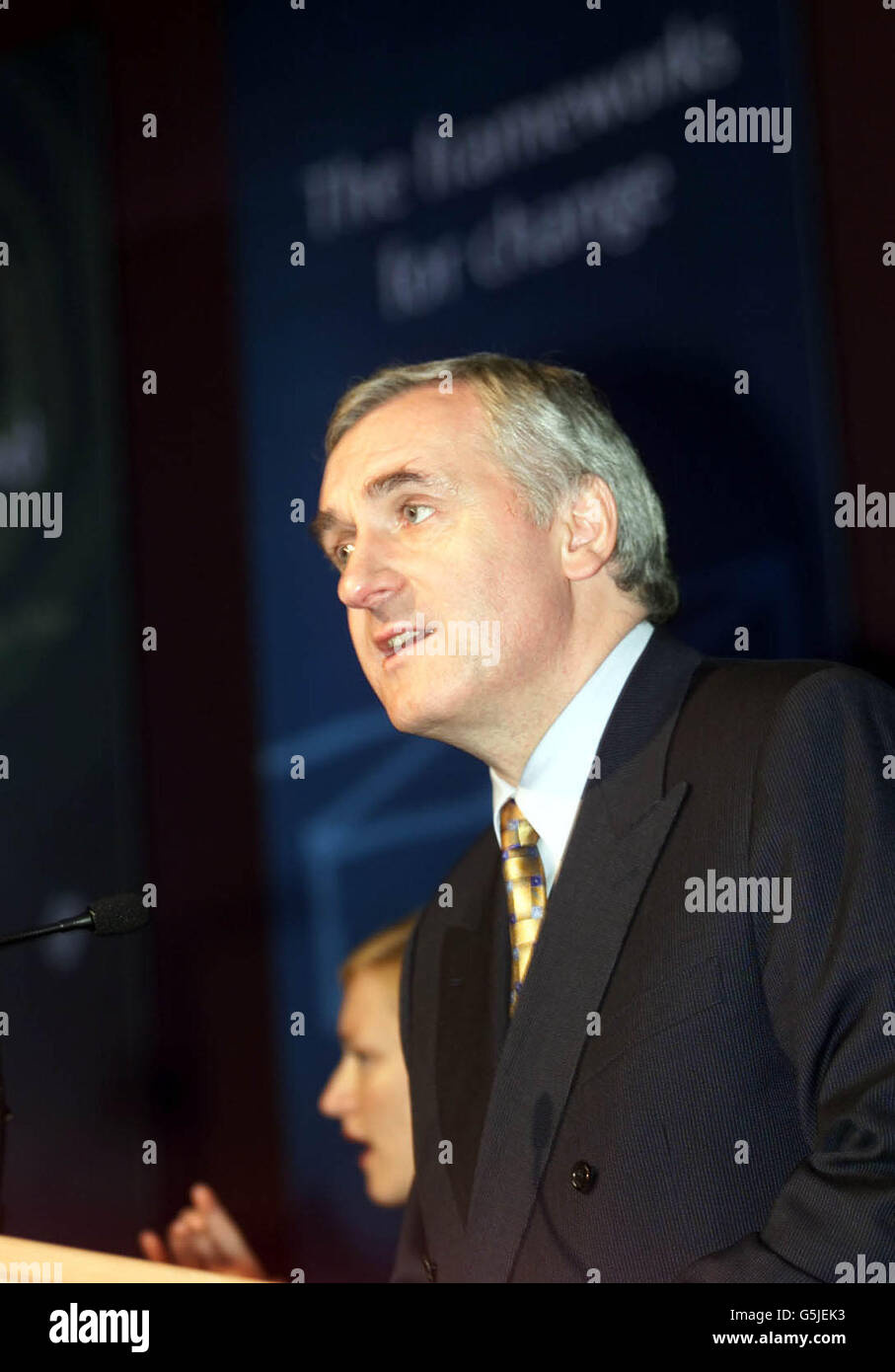 Irish Prime Minister Bertie Ahern, speaks at the launch of Quality and ...