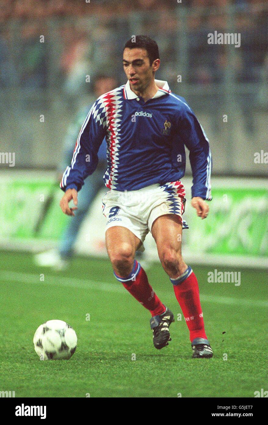 France v Isreal, Euro'96 Qualifier.. Youri Djorkaeff, France Stock ...