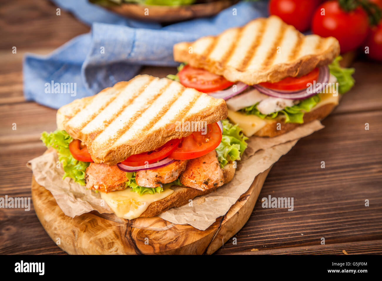 Chicken club sandwich hi-res stock photography and images - Alamy