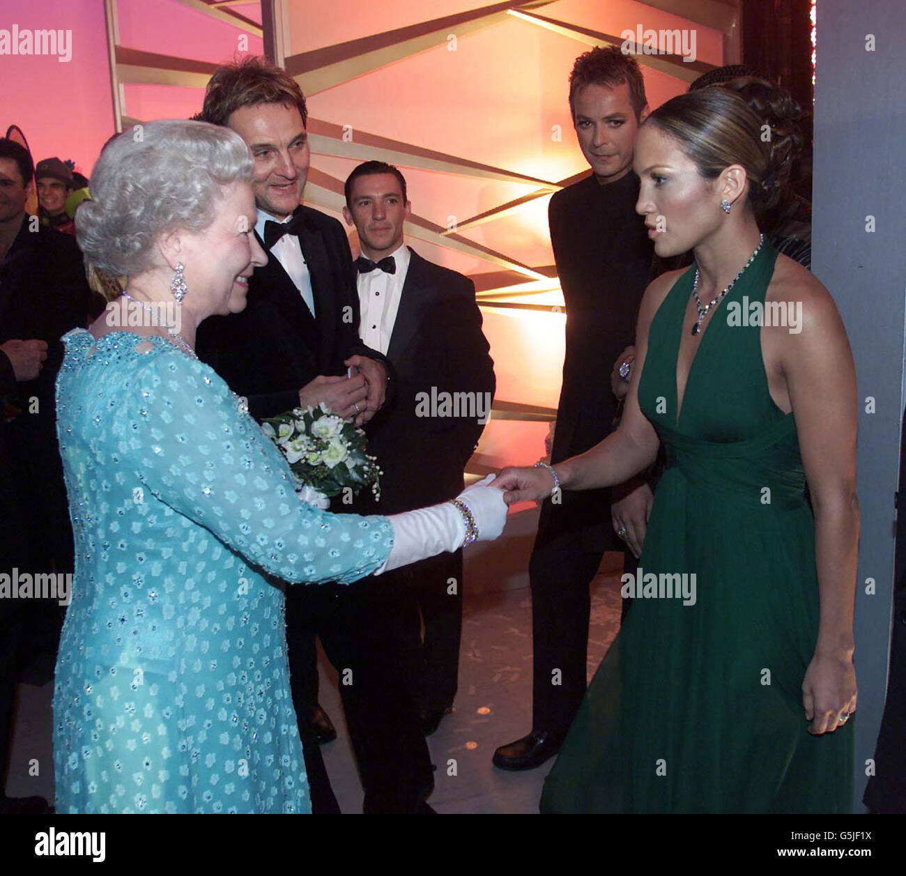 British Queen Elizabeth II meets American singer / actress Jennifer ...