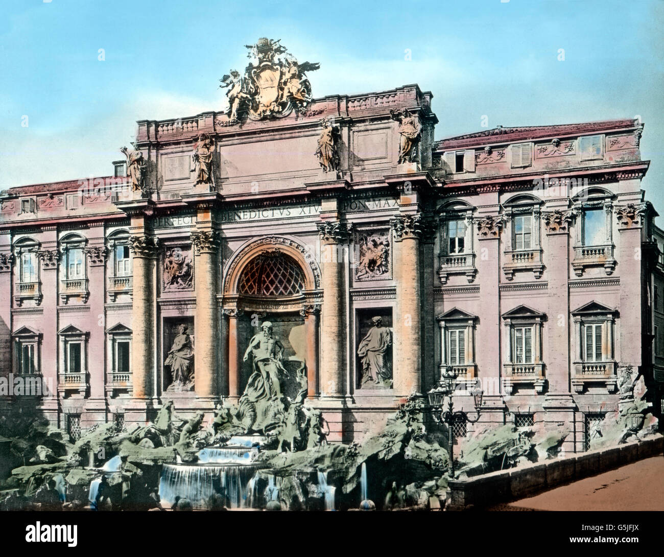 Dei Fontana di Trevi in Rom, 1920er Jahre. Trevi fountain at Rome ...