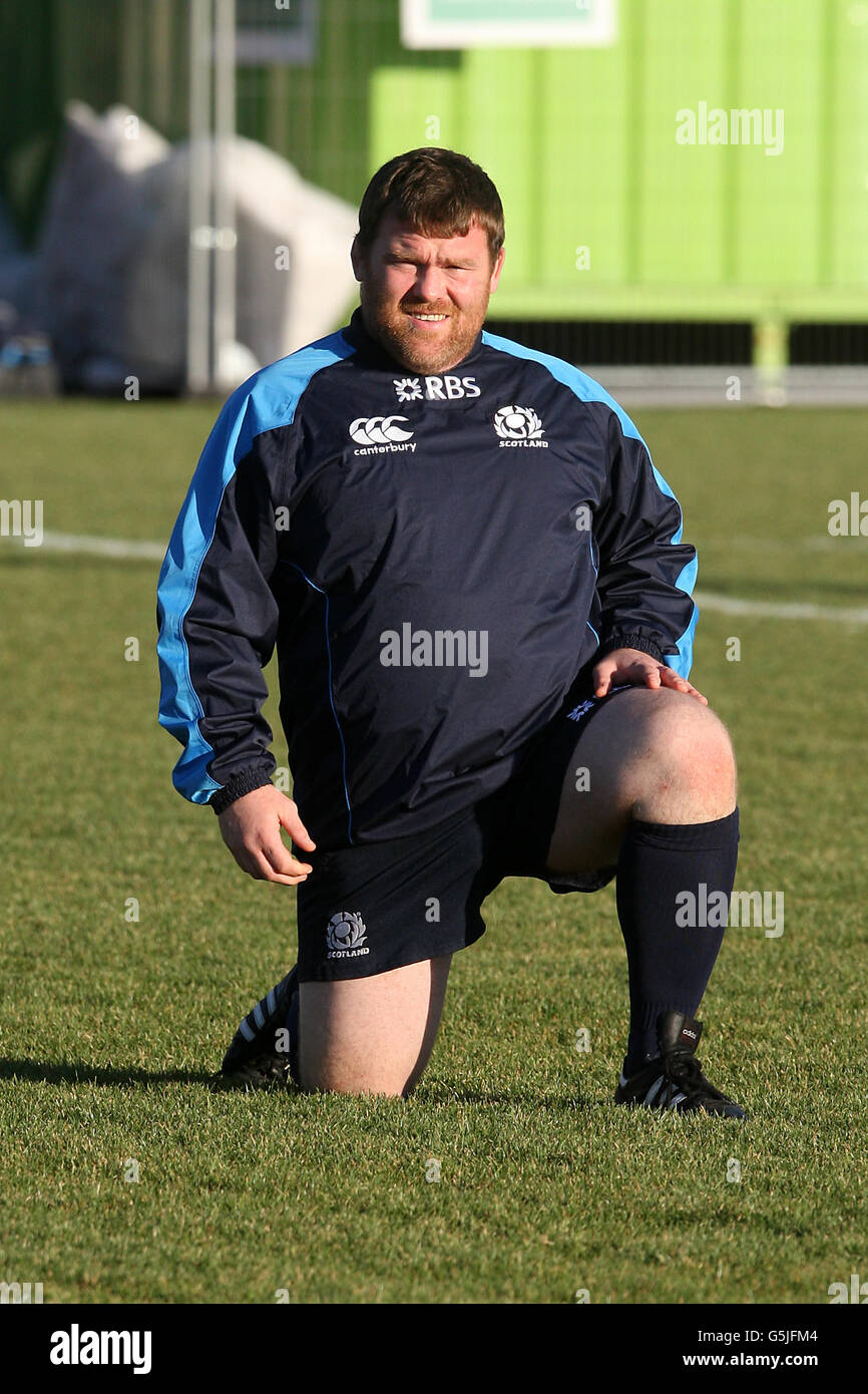 Scotland's Allan Jacobsen during a training session at Murrayfield ...