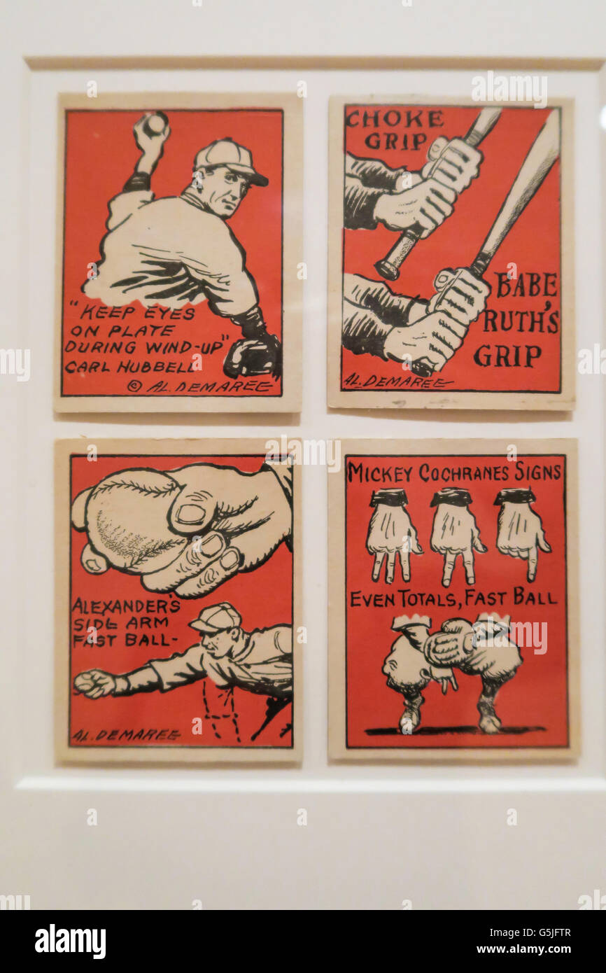 Vintage Baseball Card Display,The Metropolitan Museum of Art, NYC, USA ...