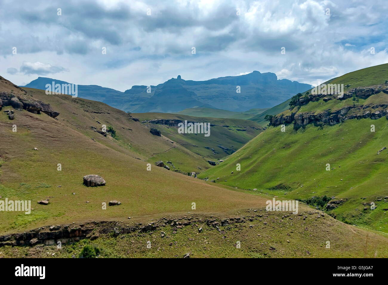 Mountain in KwaZulu-Natal nature reserve, Drakensberg South Africa ...