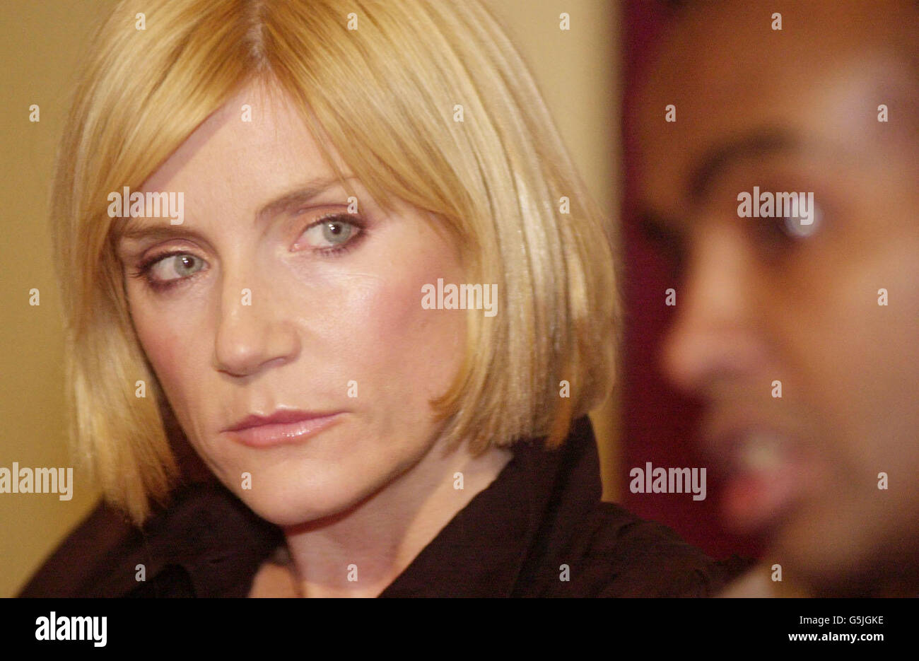 Actress michelle collins listens to 33 year old trevor hi-res stock ...