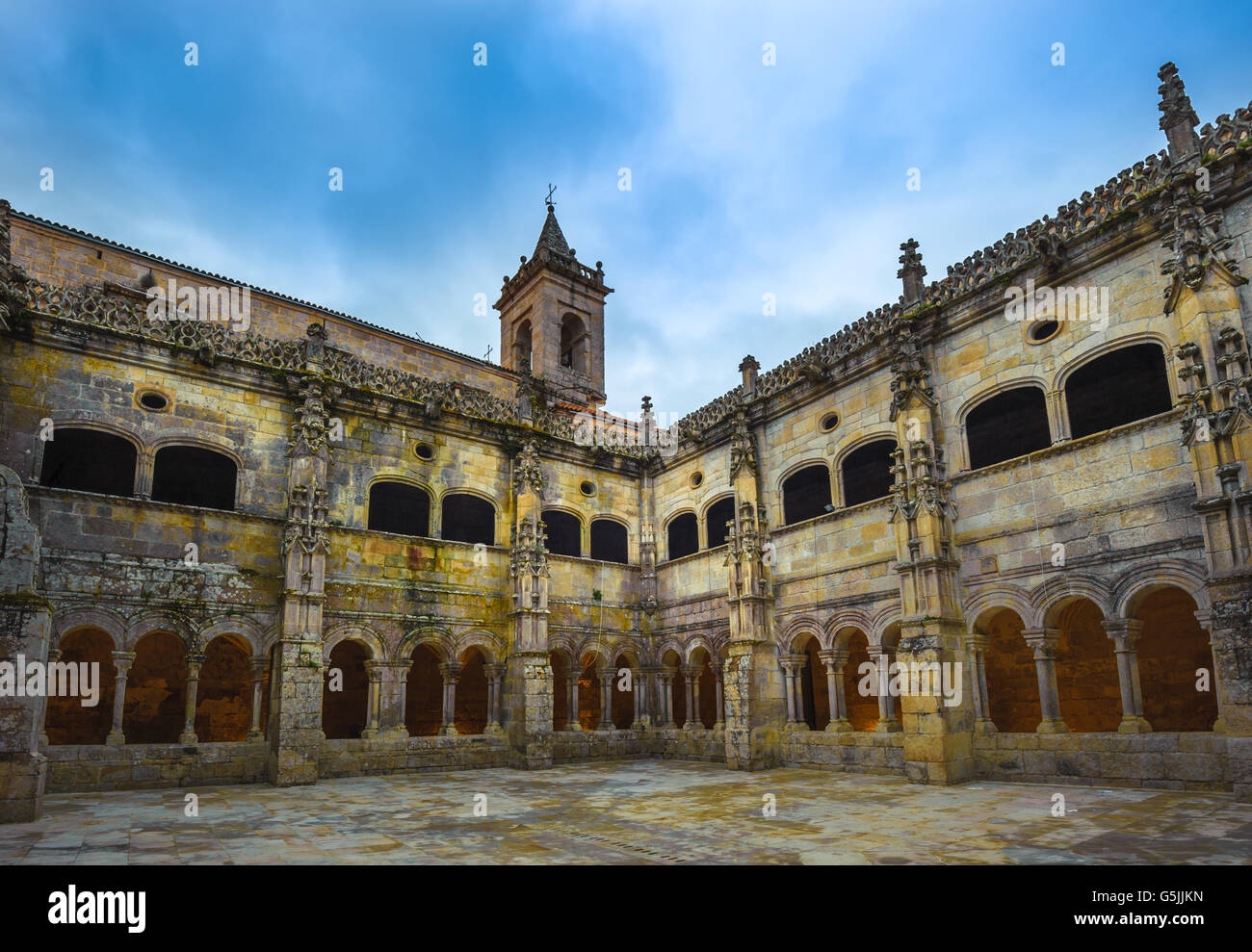 Monastery of Santo Estevo de Ribas de Sil in Galicia, Spain Stock Photo ...