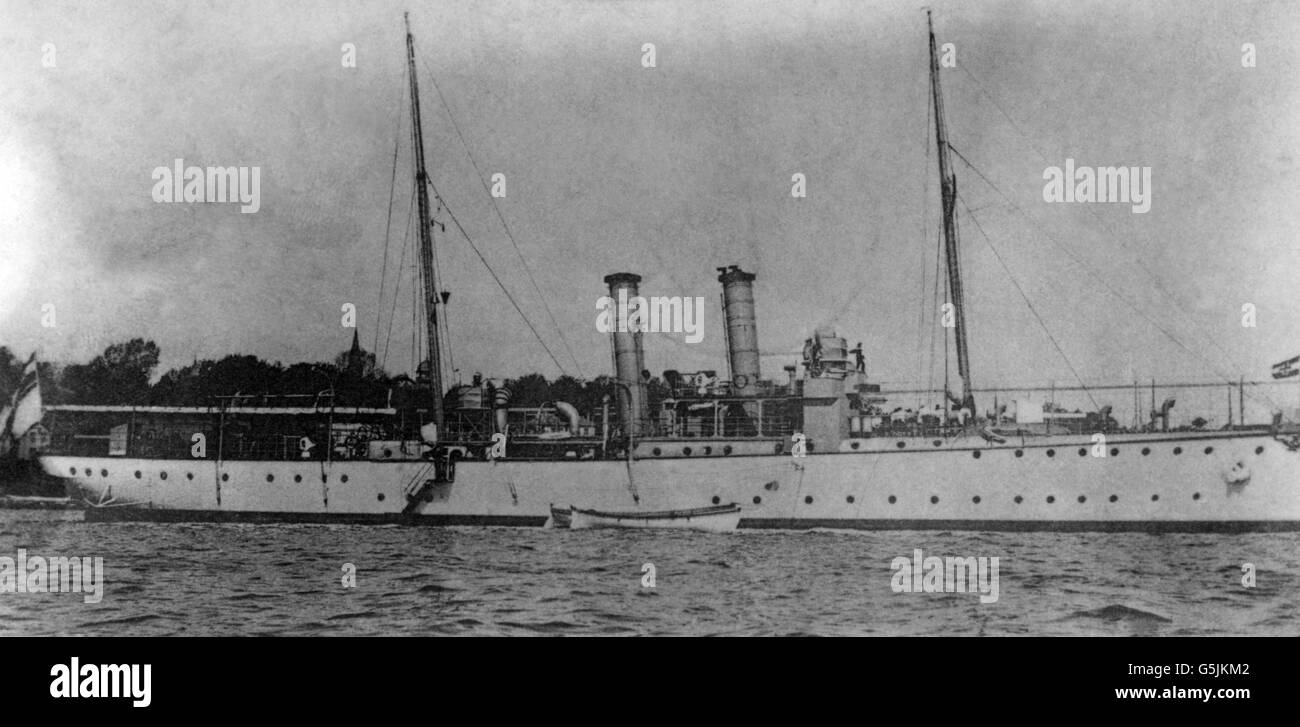 Ww1 first world great war german gunboat tiger ship boat hi-res stock ...