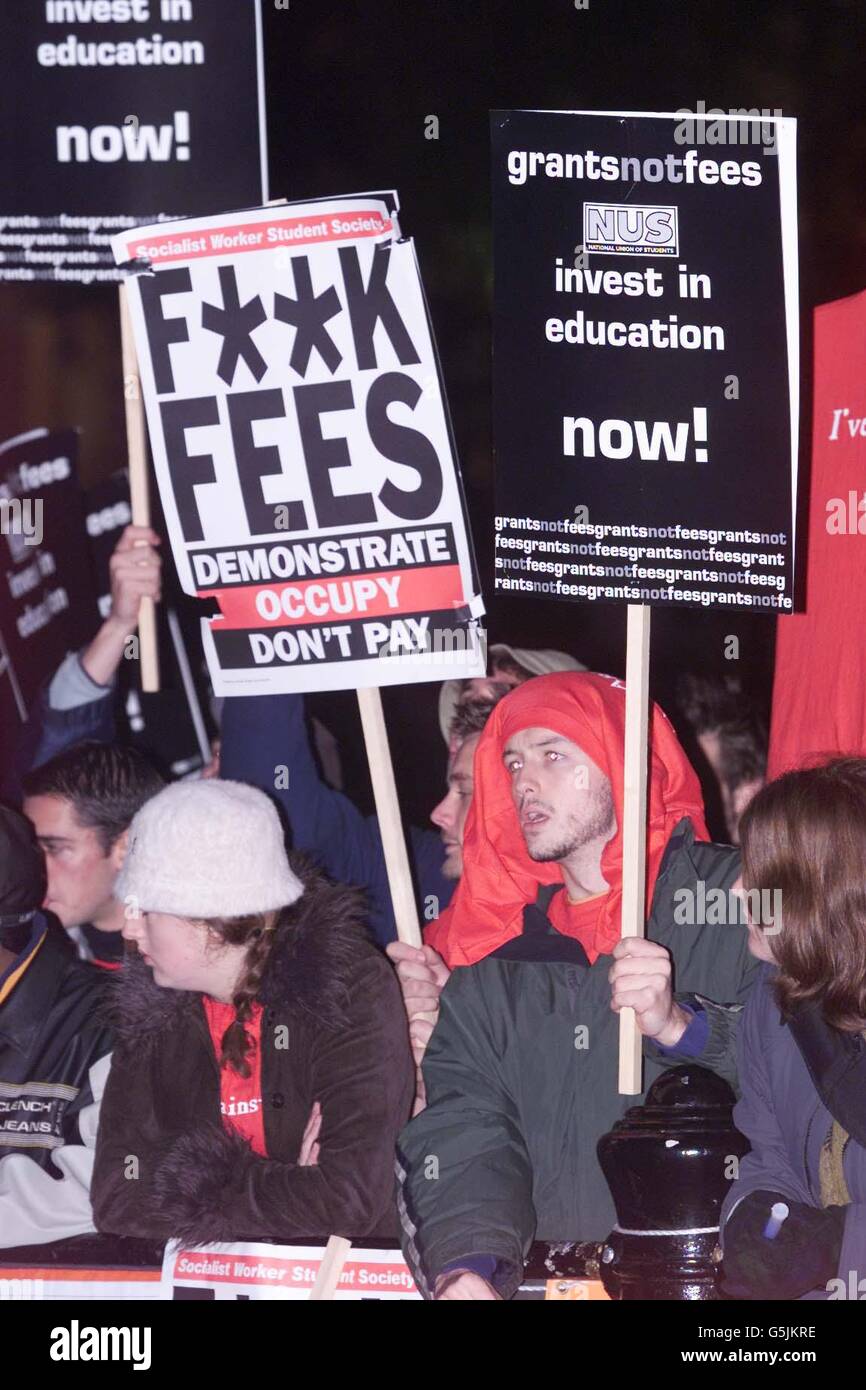 Group demonstration banners group education protest hi-res stock ...